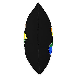 New Jersey Map USA State Rainbow Pride Flag Map USA State New Jersey Rainbow Flag Pride Month Throw Pillow, 16x16, Multicolor