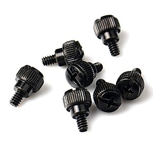 FASTROHY 20pcs PC Computer Case Thumbscrews 6-32 Thumb Screw, Black