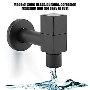 Joyzan Wall Mounted Cold Water Faucet, Single Handle Mop Pool Pond Basin Water Tap Copper Bathroom Washing Machine Lavatory Sink Mount Laundry Washbasin Garden Thread Kitchen Tub Balcony