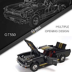 Nifeliz Muscle Car 1965s GT350 Race Car Building Set (1,817 Pieces)