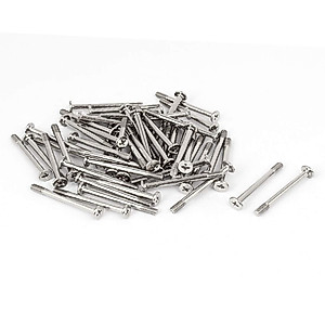 New Lon0167 M4 x Featured 40mm Flat Head reliable efficacy Phillips Computer PC Case Fan Screw Silver Tone 50pcs(id:464 49 f0 676)