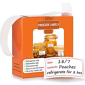 Removable Refrigerator Freezer Labels with Dispenser Box, Meal Prep Food Storage Stickers for Deli Containers, Waterproof Kitchen Pantry Organization Label