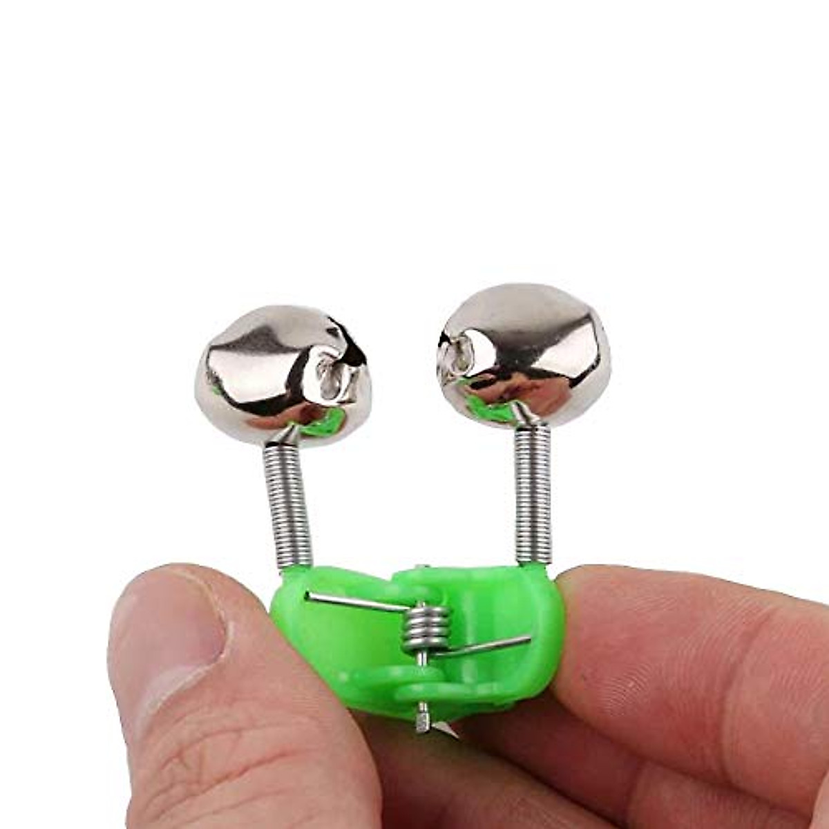 KISEER 50 Pcs Plastic Fishing Bells Clips Fishing Rod Alarm with Dual Alert Bells