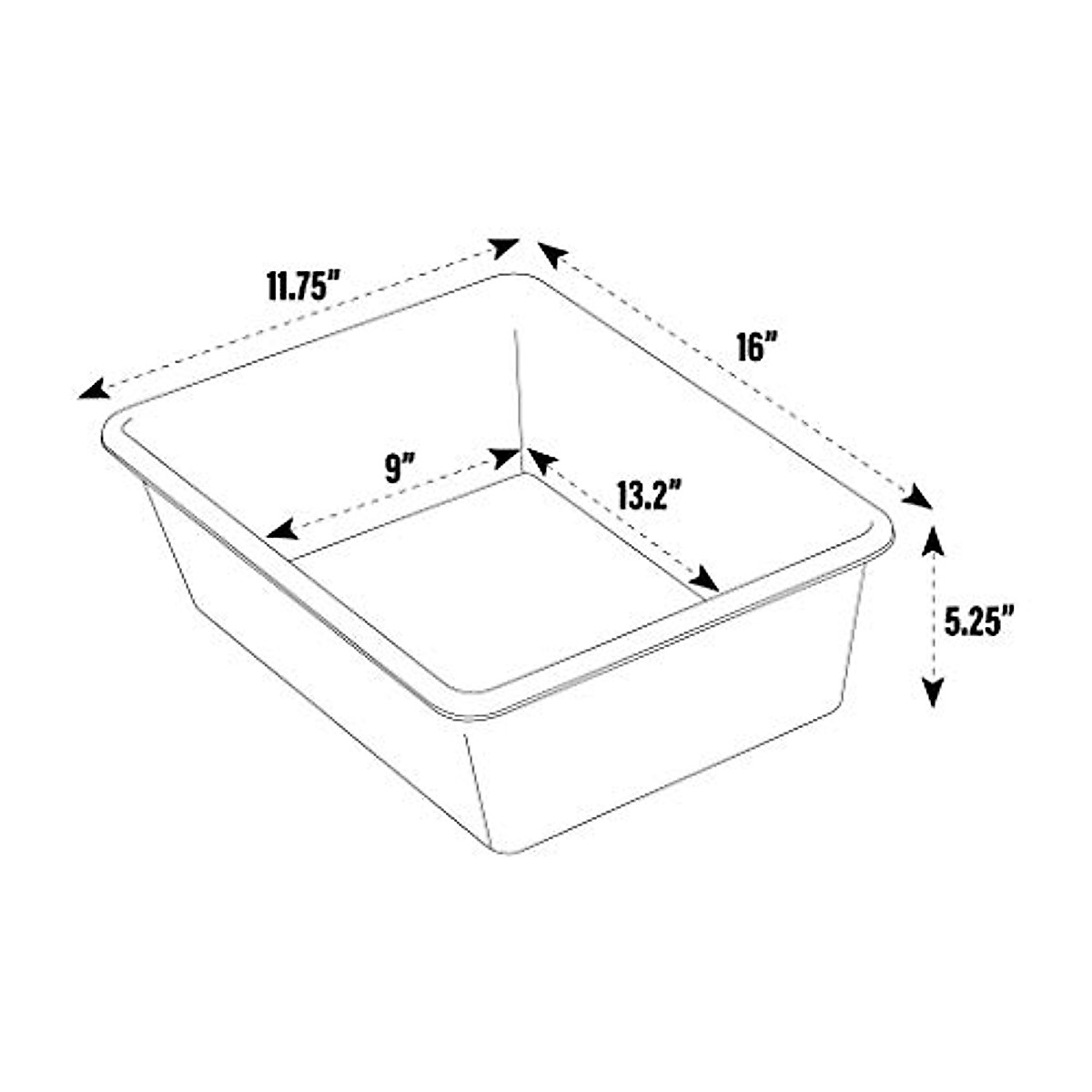 Humble Crew Large Plastic Storage Bins, Set of 4, Navy/Teal