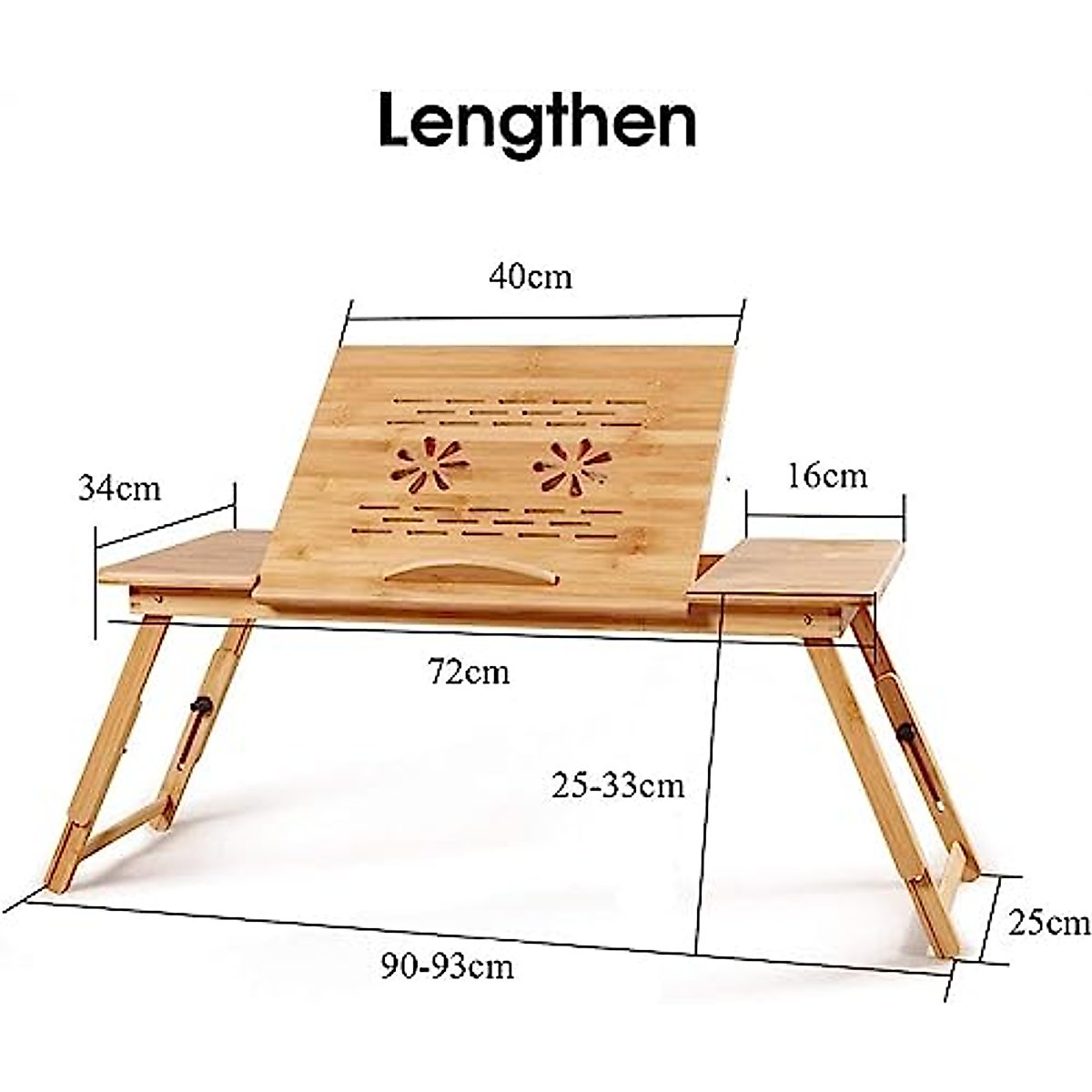 GRALES Laptop Bed Table Portable Folding Adjustable Small Table Computer Notebook Desk Bed with Drawer for Eating Breakfast Reading Foldable Computer Desk