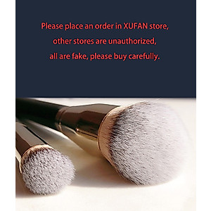 XUFAN 3PCS Foundation Concealer Brushes, Under Eye Mini Angled Brush, Nose Contour Brush, Small Makeup Foundation brushes