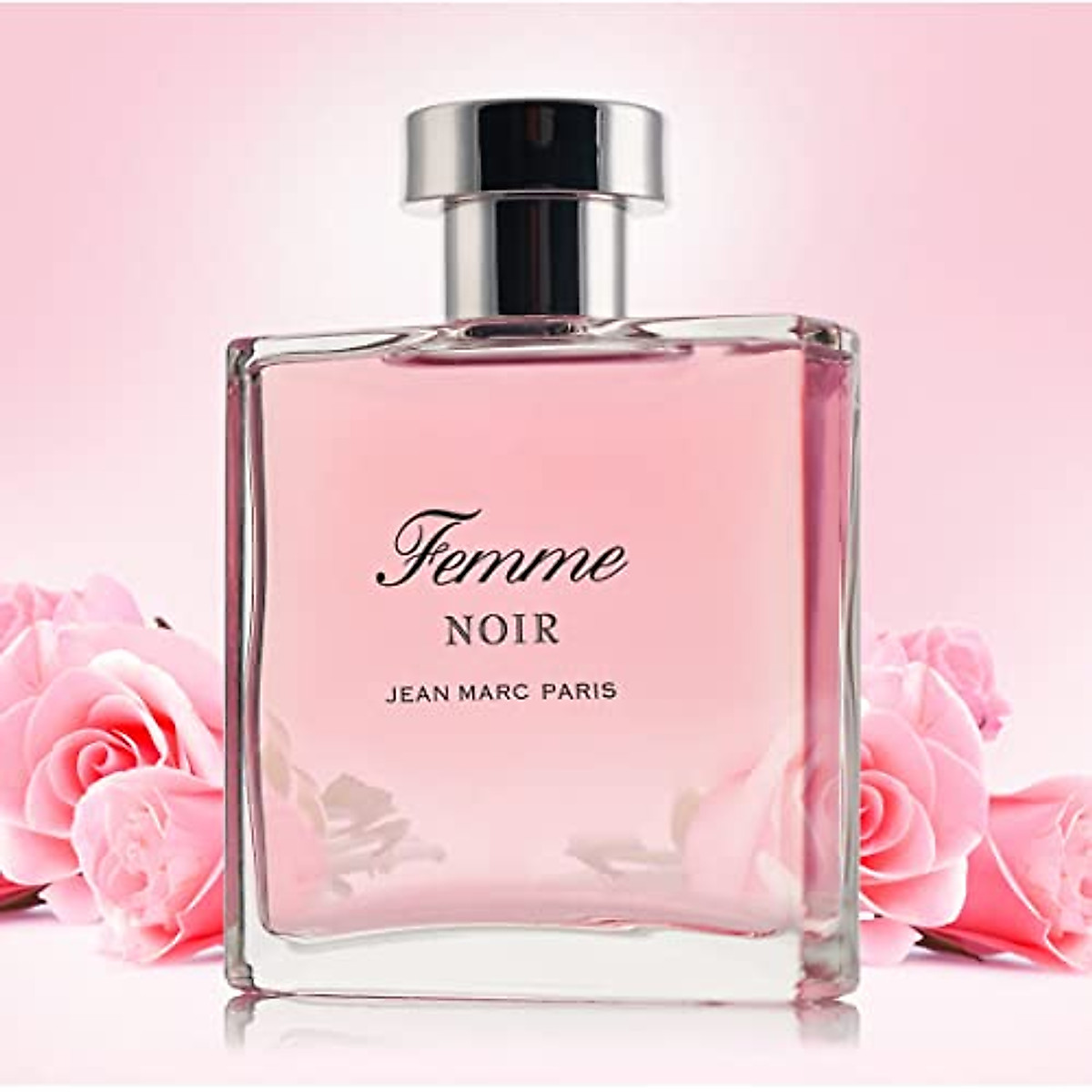 Jean Marc Paris Femme Noir Eau de Parfum Spray 100ml, Women's Floriental Perfume, 3.4 fl. oz, notes of Strawberries, Sweet Pink Rose, and Vanilla