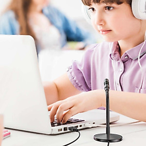 FIFINE Mini Gooseneck USB Microphone for Dictation and Recording,Desktop Microphone for Computer Laptop PC.Plug and Play Great for Skype,YouTube,Gaming, Streaming,Voiceover,Discord and Tutorials-K050