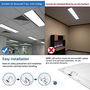 CycevSun 2x2 LED Flat Panel Light, Drop Ceiling Light 3 Color Temp Selectable & 0-10V Dimmable, 20W/30W/40W Selectable, 100-277Vac, ETL, 4 Pack