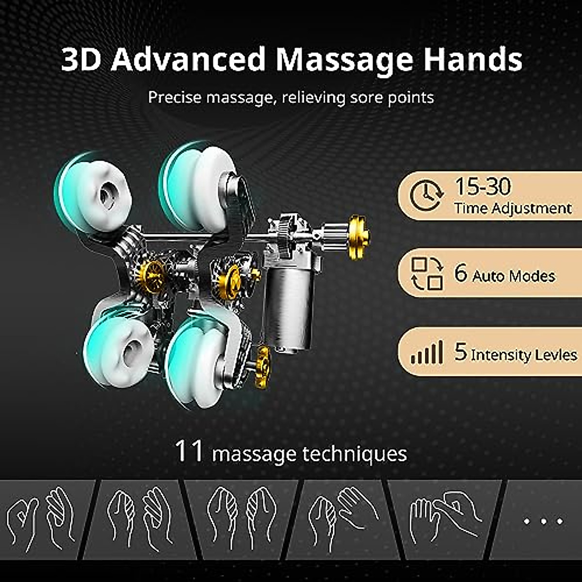 MYNTA 2024 Upgraded 3D Massage Chair, Full Body Massage Chair Recliner with Zero Gravity, Body Scan, Thai Stretch, Heat, Airbags, Bluetooth Speaker, Fully Assembled, MC2100 (Grey)