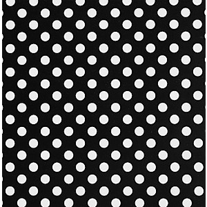Decorative Self Adhesive Vinyl Black Polka Dots Contact Paper Shelf Liner for Cabinets Dresser Drawer Furniture Wall Arts Crafts Decal 17.7X117 Inches