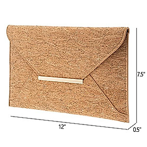 JNB Cork Flat Envelope Clutch,Gold32
