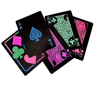 Island Dogs 51522 Black Light Playing Cards, Multicolor