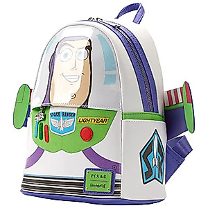 Loungefly Disney Pixar Toy Story Buzz Lightyear Womens Double Strap Shoulder Bag Mini Backpack Purse