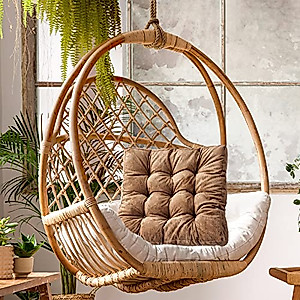 Qunclay 4 Pcs Sitting Floor Pillow 22 x 22 Inches Thicken Tufted Cushion Corduroy Floor Cushions for Adult Square Floor Seat Cushion Large Chair Pad Pillow for Yoga Living Room Balcony (Dark Brown)