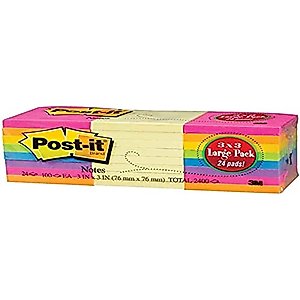 Post it Brand 3M 3 Inch X3Inch Post-IT Notes Large, 2400 Count