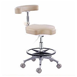 Super Dental Medical Mobile Chair Nurse's Stools with Backrest PU Leather SD90B
