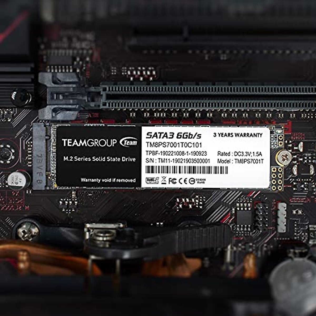 TEAMGROUP MS30 256GB with SLC Cache 3D NAND TLC M.2 2280 SATA III 6Gb/s Internal Solid State Drive SSD (Read/Write Speed up to 500/400 MB/s) Compatible with Laptop & PC Desktop TM8PS7256G0C101