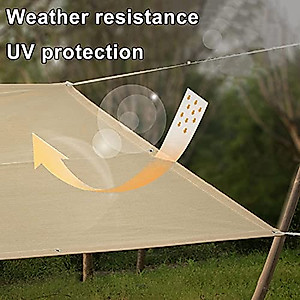 Fence Screen, Balcony Privacy Screen, Anti-Peeping Weatherproof HDPE, Garden Protective Screens, UV Resistant, with Cable Ties,Beige,0.65x8m