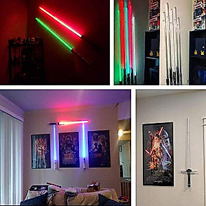 Pmsanzay Clear Light Saber Wall Mount Wall Rack Wall Holder Wall Display Rack - Easy to Install - Gives That Floating Effect - Used in Both Commercial and Residential Settings. - No Lightsaber