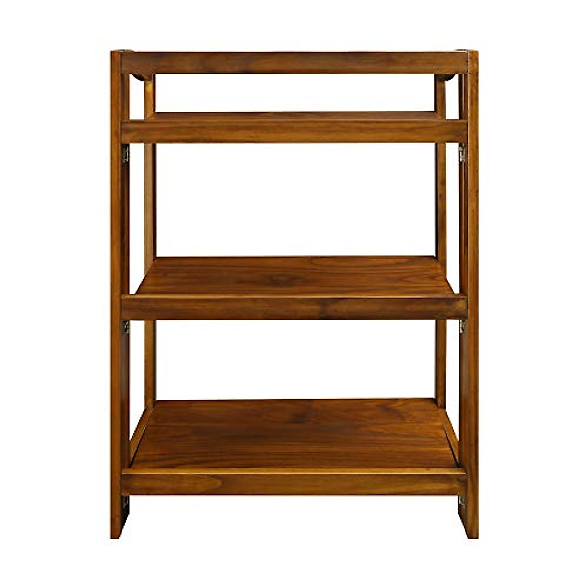 Casual Home Stratford 3-Shelf Folding Bookcase-Warm Brown
