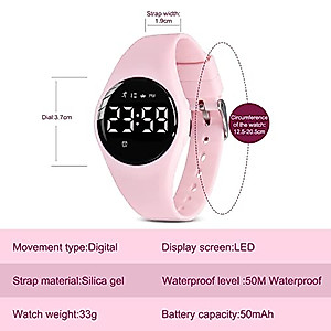 Kids Watches Digital Sport Watch for Girls Boys, Fitness Tracker with Alarm Clock, Stopwatch, No App Waterproof Watches for Teens Students Ages 5-12
