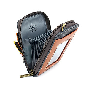 Chala Group Chala Handbags Cute-C Sunflower Credit Card Holder Wallet Wristlet, Navy, 3.5 W x 5 H x 1inch D