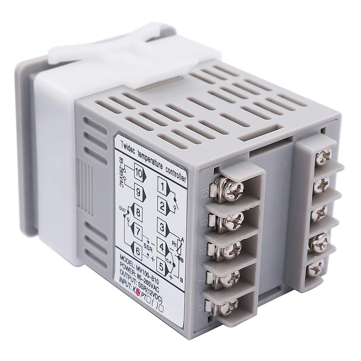 Twidec/ MV100-B10 Digital Display PID Temperature Controllers and Waterproof Dustproof IP67 Junction Box ABS Plastic Electrical Project Box
