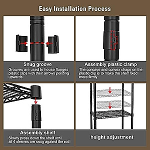5-Tier Laundry Room Storage Shelf, Space-Saving Metal Clothes Drying Rack with Adjustable Shelves, Bathroom Towel Rack, Wire Basket, and Rotatable Hooks -Ideal for Over Washer and Dryer Organization