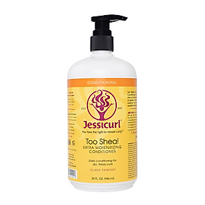 Jessicurl, Too Shea! Extra Moisturizing Conditioner for Curly Hair, Island Fantasy, 32 Fl oz. Leave in Conditioner for Dry Hair, Anti Frizz Hair Products