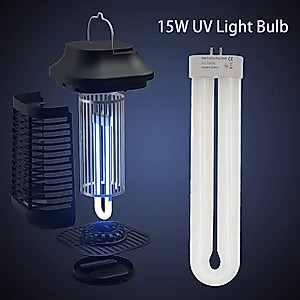 Raindot Bug Zapper U Type Replacement Bulbs 15 Watt,Bug Bulb Zapper Fluorescent UV Lamp Tube - Insect Attracting Lamp FUL15W-BL
