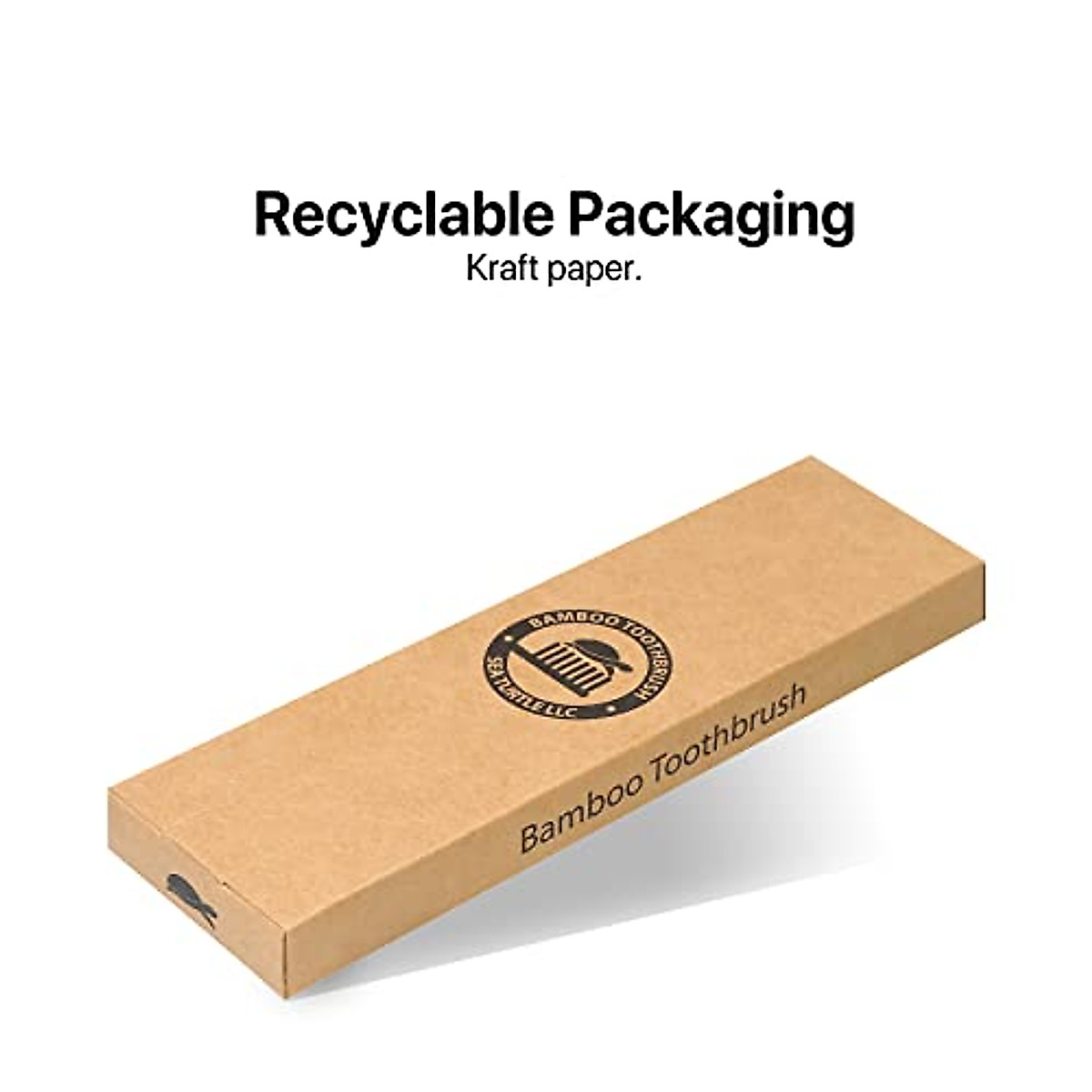 SeaTurtle Plant-Based Bristles, Bamboo Toothbrushes, Soft Natural Toothbrush for Adults, 4 Pack