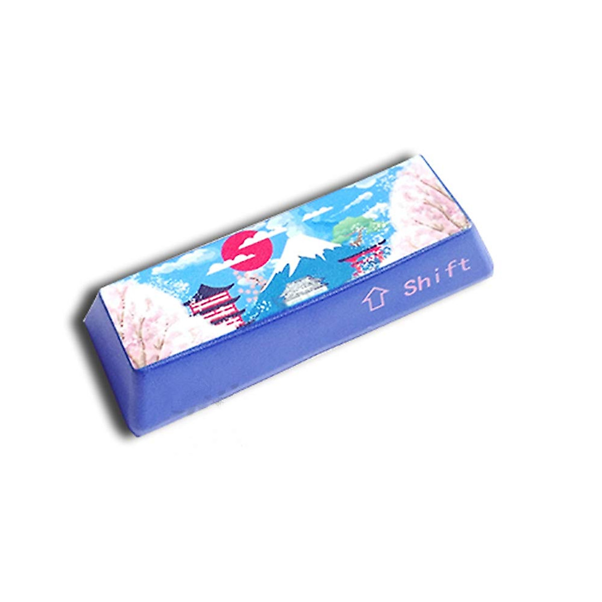 Handmade Individuation Customized 2.75u Shift Keycap Thick PBT Dye-Sublimation Key Cap OEM Profile for Cherry MX Gaming Mechanical Keyboard (Ink and wash)