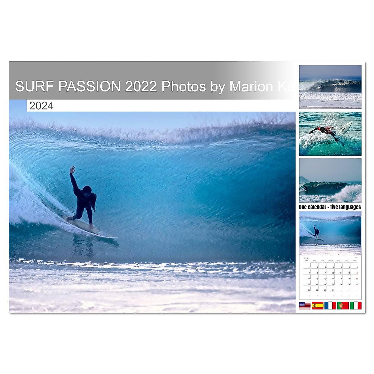 SURF PASSION 2022 Photos by Marion Koell (Monthly Wall Calendar 2024 11.7" x 16.5" (open)), CALVENDO 14 Month Calendar