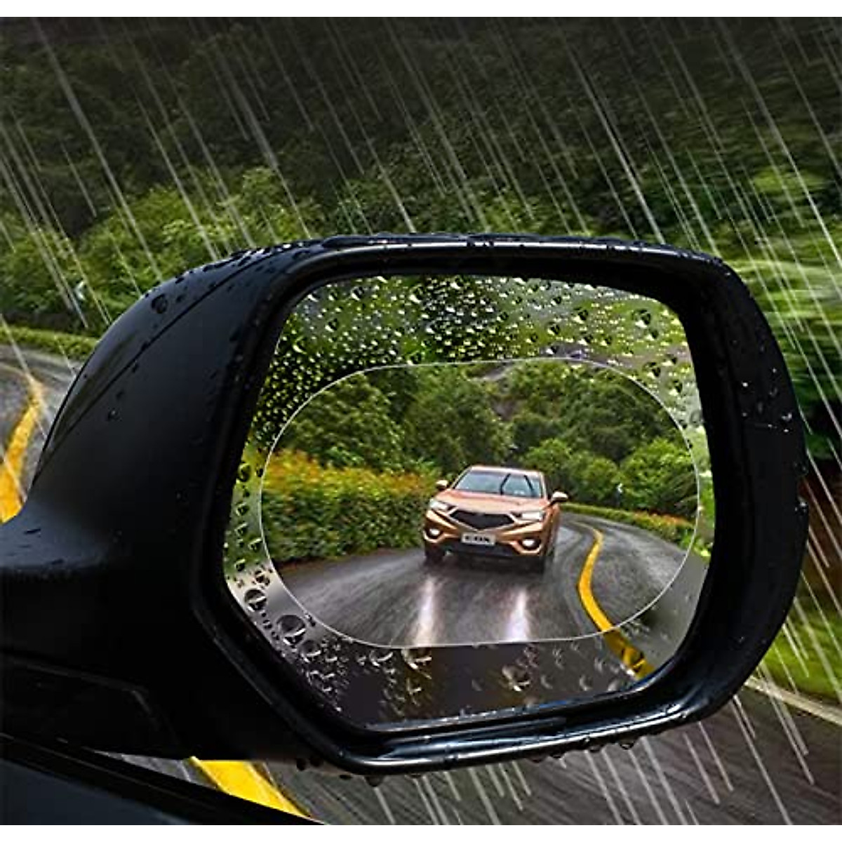 Car Rearview Mirror Waterproof Film - 6 Pieces Side Mirror Film Anti Fog Film for Car Rainproof Mirror Window Film Transparent Nano-Coated Protective Sticker for Cars Trucks Bus Side Windows
