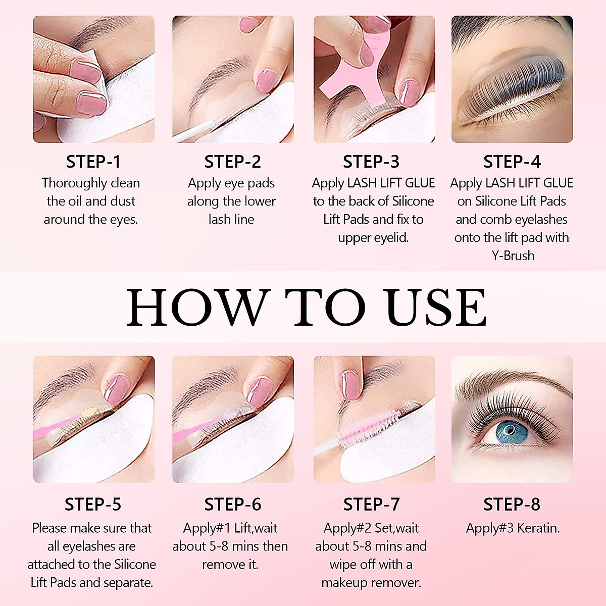 Libeauty Lash Lift Kit Eyelash Perm Kit Professional DIY Lifting Kit for Eyelashes Perming & Curling for Eyelashes at Home & Salon Use