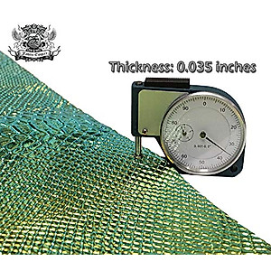 Fabric Empire Vinyl Upholstery Embossed Snake Hologram Glossy Holographic Fabric 54" Wide Sold by The Yard (Copper)