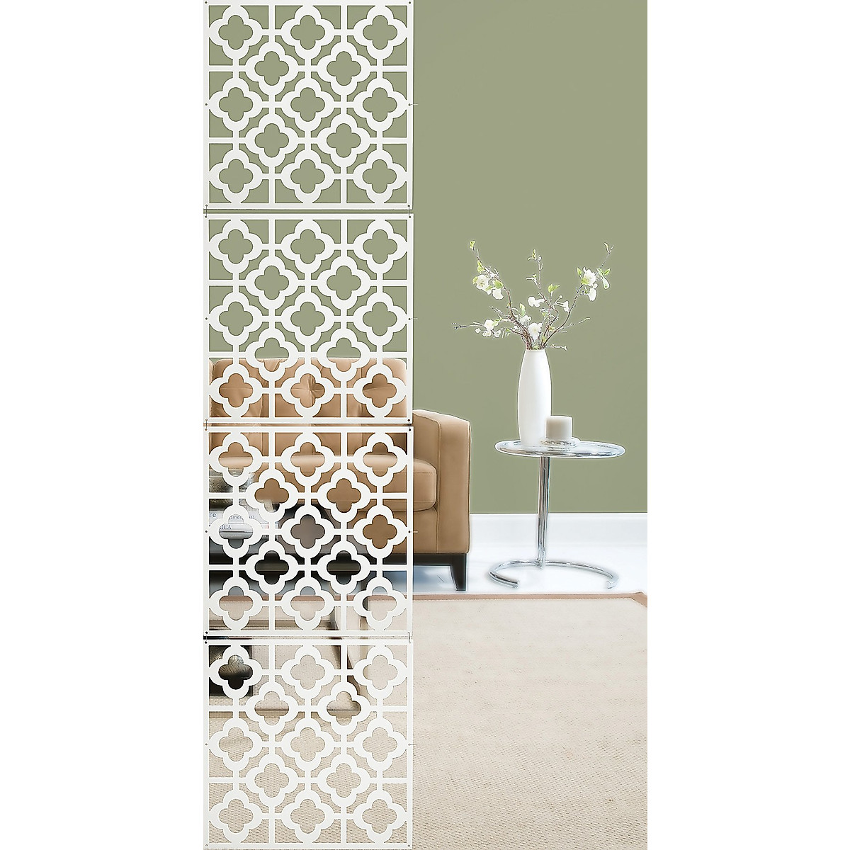 Wall Pops WPP0275 Honeycomb Decorative Hanging Room Division Panels , White
