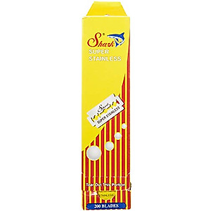 Shark Double Edge Razor Blades, Super Stainless, 200 Count