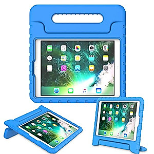 AVAWO Kids Case for iPad 9.7 2017/2018 & iPad Air 2 - Light Weight Shock Proof Convertible Handle Stand Friendly Kids Case for 9.7-inch iPad 5th & 6th Gen, iPad Air 1 & iPad Air 2 - Blue