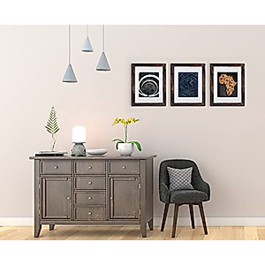 Scholartree Wooden Brown 11x14 Picture Frame with Mat 2 Set in 1 Pack,Display 11x14 without Mat or 8x10 with Mat，Wall Gallery Photo Frames