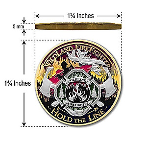 Armor Coin Wildland Firefighter Challenge Coins with Deluxe Display Tin Box Plus Bonus polishing Cloth - 2 Medallion Set