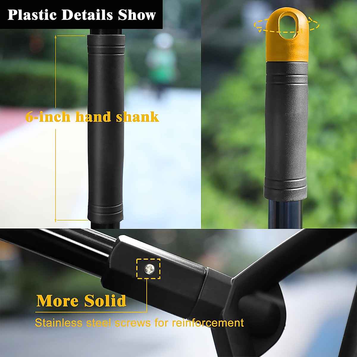 PUTNATRUE Heavy Duty Broom Outdoor and Indoor,Upgraded Commercial Broom Angle Brooms for Sweeping Indoor/Outdoor,Perfect House Kitchen Broom Garage Broom and Black Broom of Courtyard Restaurant