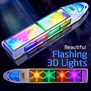 CYKT Electric Train Toy with Music, Beautiful 3D Lightning Electric Train, The Best Creative Gift Toy for 3-12 Year Old Boys