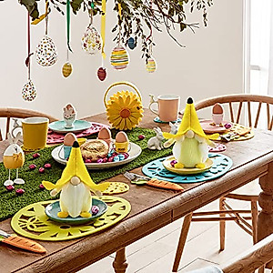 Godeufe Set of 2 Summer Gnomes Plush Banana Spring Decorations Gift Fresh Fruit Handmade Elf Dwarf Figurines for Home Farmhouse Tiered Tray Holiday Festival Party Scandinavian Tomte (Banana)