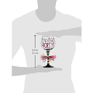 Mud Pie Fabulous 40 Wine Glass, 1 Count (Pack of 1)