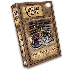Mantic Games Terrain Crate - Wizards Study Medium Size Set | Highly-Detailed 3D Miniatures | Pre-Assembled Scenery Tabletop Game Accessory for Wargames, Board Games and RPGs | Made by Mantic Games
