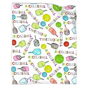 Anydia Pickleball Watercolor Blanket Gifts for Lover 60 x 50 Inch for Teen, Fannel Fleece Throw Blanket Super Soft Throws Blanket for Bed Couch Sofa