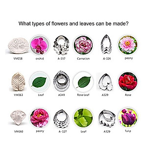 AK ART KITCHENWARE 12sets Silicone Veining Mold 5sets Petal Steel Cutters 1 Veining Board 1 Foam Pad 10 Brushes 3 Frilling Sticks 4 Cake Carved Pens 8 Modelling Tool