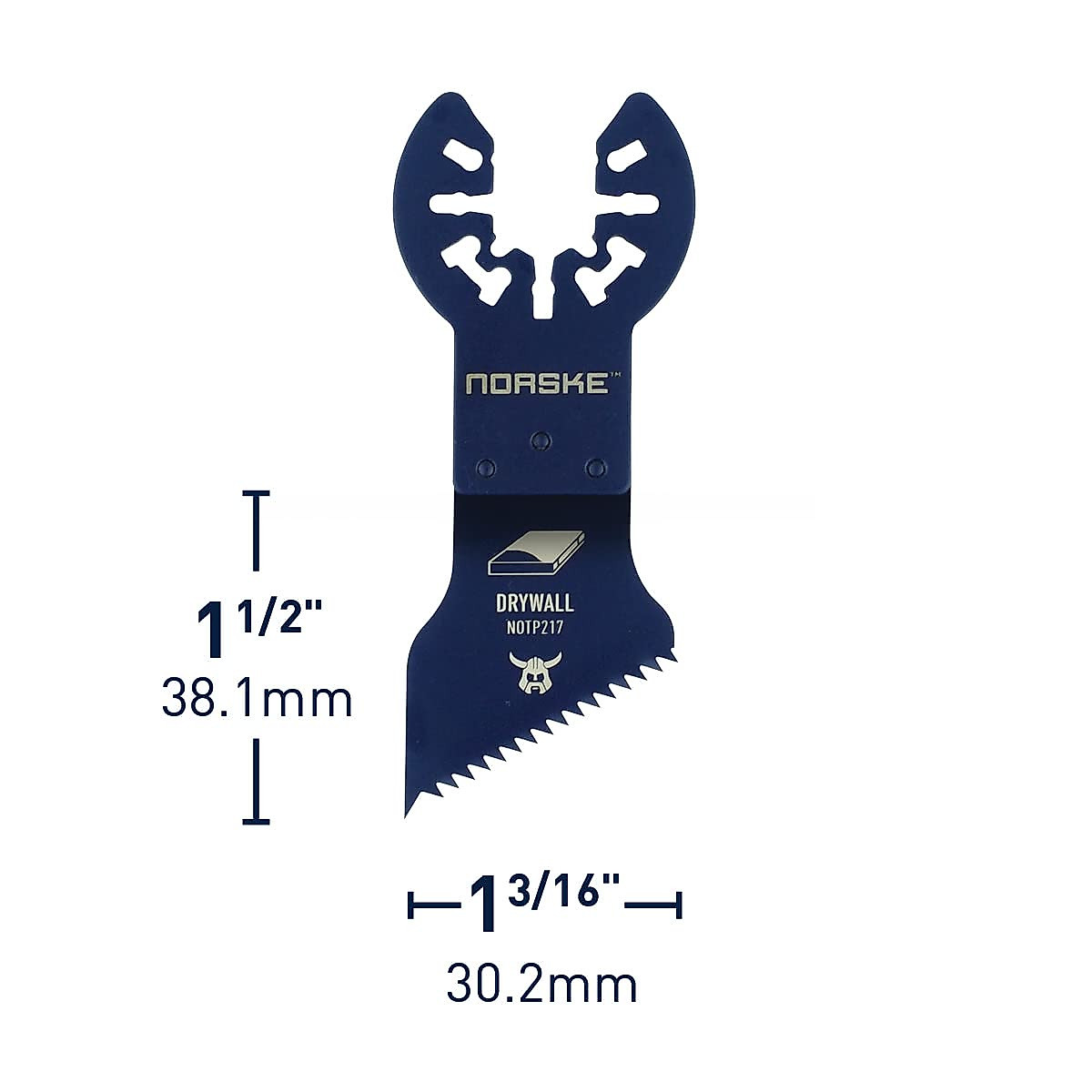 Norske Tools NOTP217 Oscillating Multi Tool Accessory Blade Universal Fit for Drywall Cutting